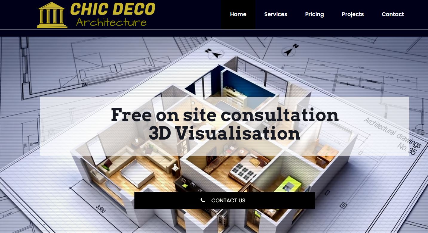 Creare website pentru amenajari interioare ⋆ CREARE SITE WEB Wordpress